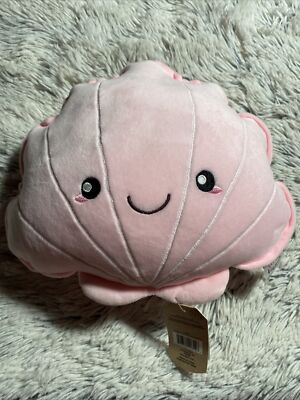 Ganz H14982 Squishy Squad Pink Seashell Plush Stuffed Animal, 11" Wide ...