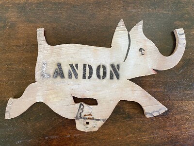 Antique Alf Landon 1936 Political Sign Figural Elephant Folk Art OOAK ...