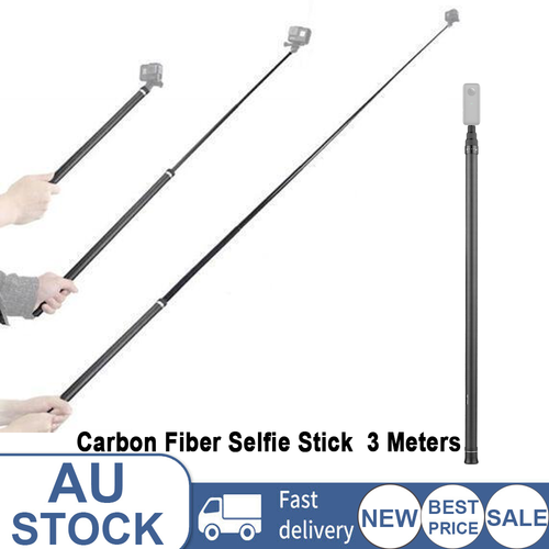 3 Meter Carbon Fibre Selfie Stick for Insta 360 One X/ One X2 Action ...