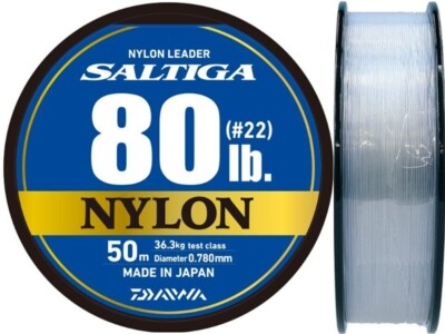 Daiwa Fishing Nylon Line SALTIGA NYLON LEADER 50m #7-25 lb Clear | eBay