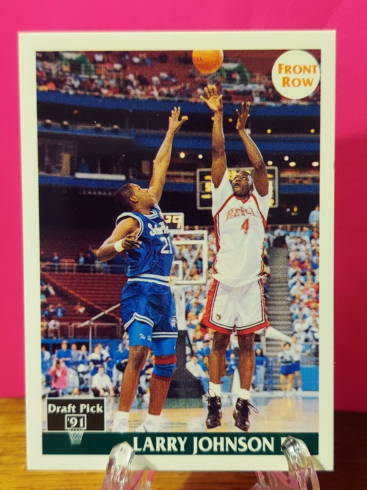 1991 Front Row Draft Pick LARRY JOHNSON Rookie Card RC #44 UNLV Hornets ...