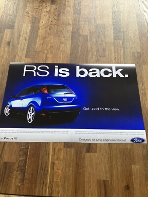 New Mk1 Ford Focus RS Original Print Magazine Poster Advert Man Cave ...