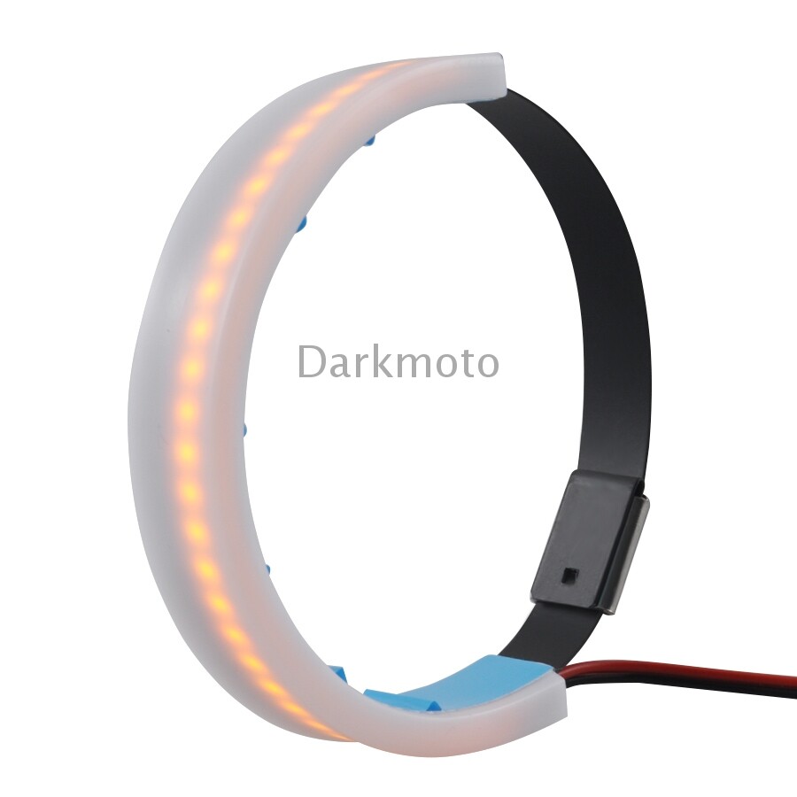 Shock Absorption Fork Tail Light Turn Signal Indicator Lamps Amber LED ...