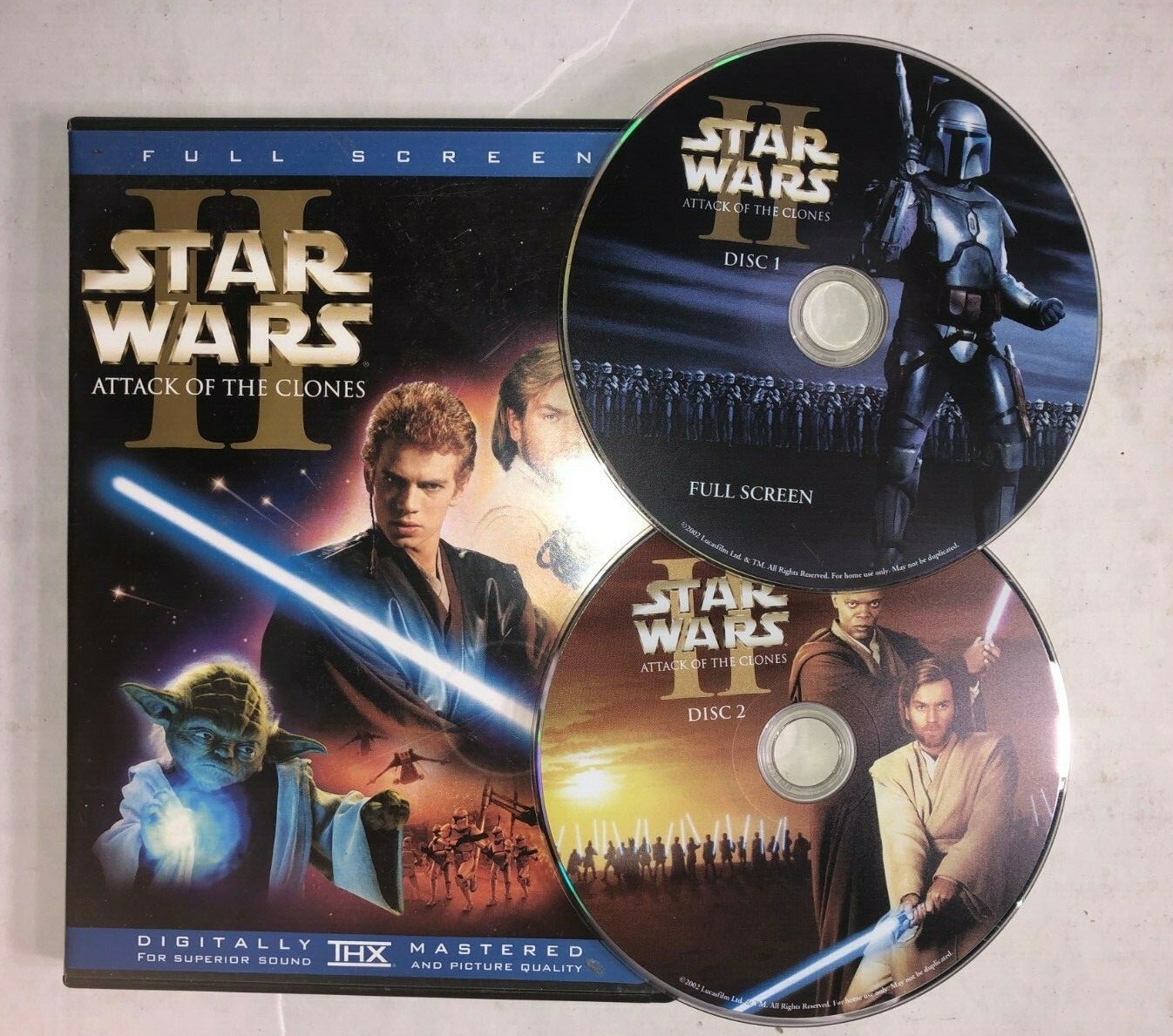 Star Wars Episode II: Attack of the Clones (DVD, 2002, 2-Disc Set ...