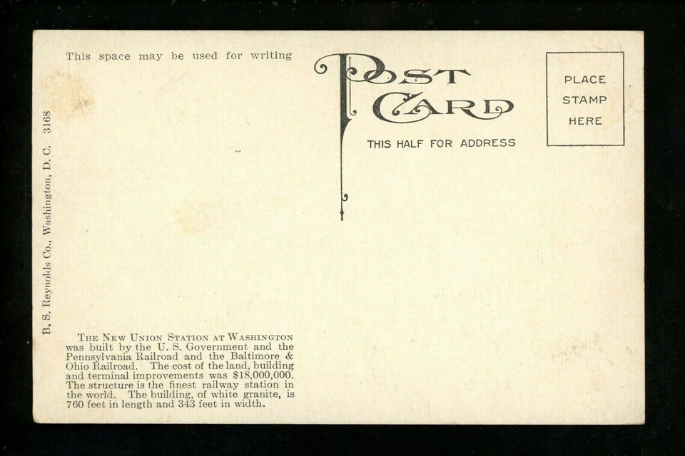 Washington D.C. Vintage postcard Trolley view Union Station | eBay