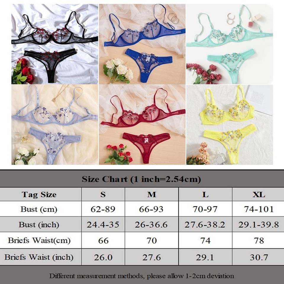 Briefs Transparent Embroidery Embroidery Push Up Bra Sets Transparent ...