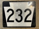 Pennsylvania state highway 232 route marker road sign 30x24 2000s S660 ...