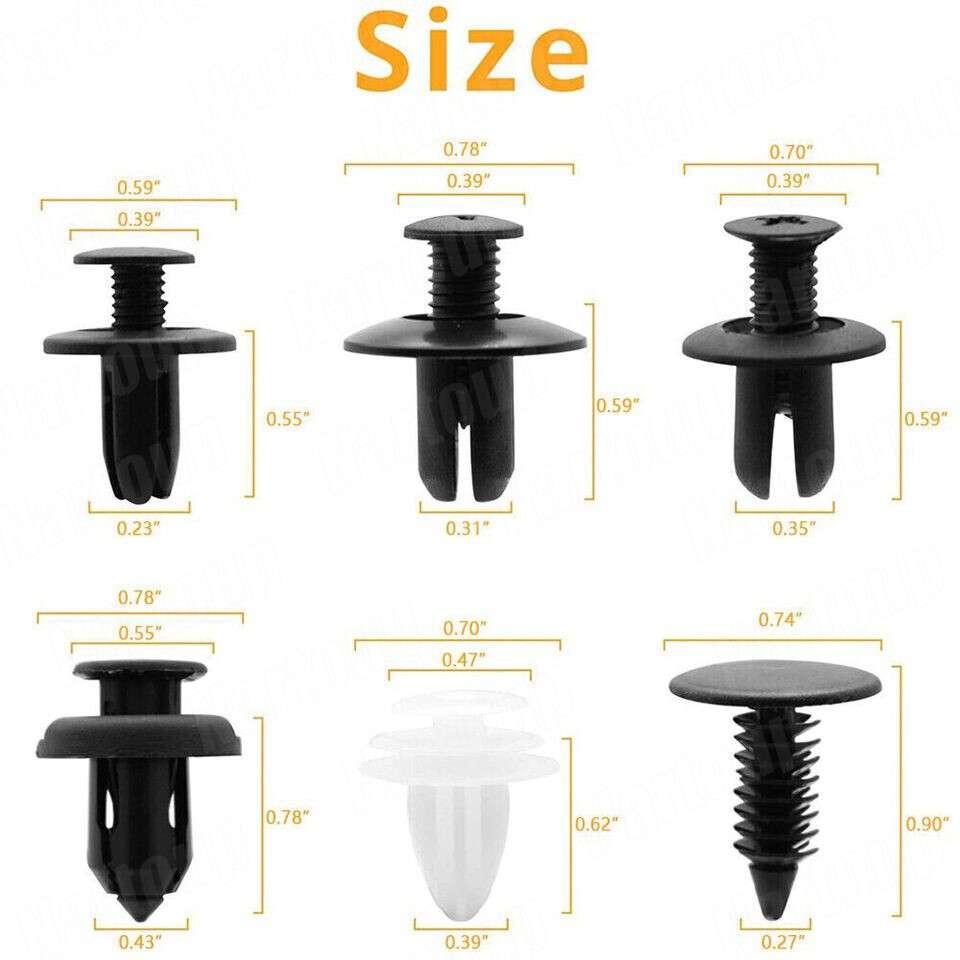 For-Kia-Hyundai Set-Bumper-Fender-Liner Push Type-Retainer Clips ...