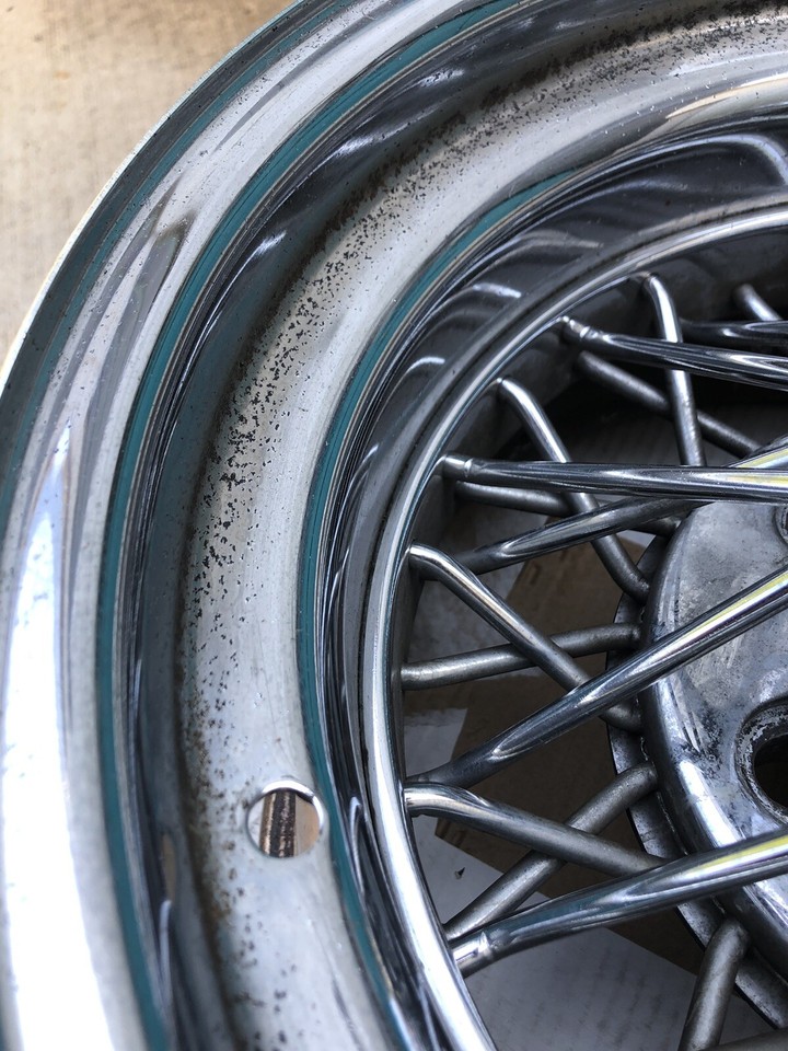 1981 Weld STAR WIRE Chrome 15x8” 30 Spoke Rims Uni-Lug Bolt Pattern ...