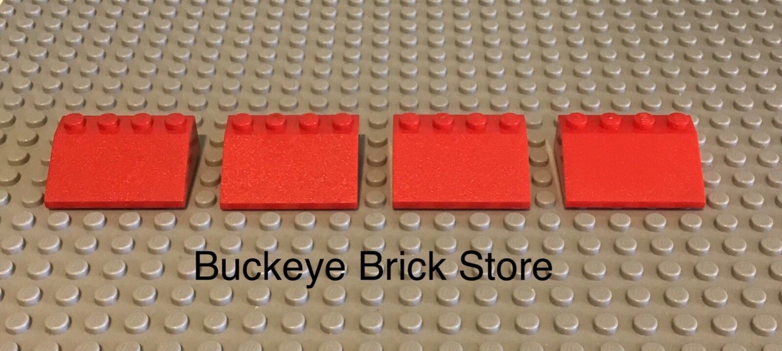 LEGO Lot of 4 Red 3x4 33 Degree Roof Slope | eBay