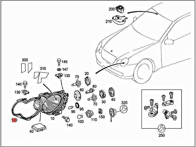 Genuine MERCEDES CL203 C-CLASS Coupe CL203 Sport Sealing ring ...