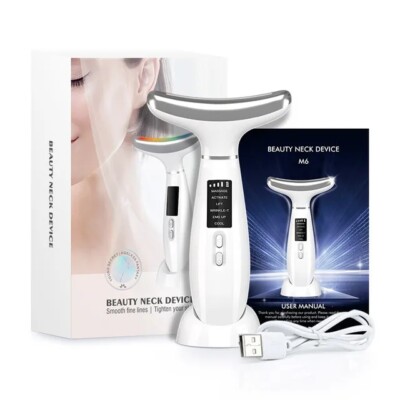 Hot&Cold Neck Massager EMS Lifting Neckline Slimmer Double Chin Reducer ...
