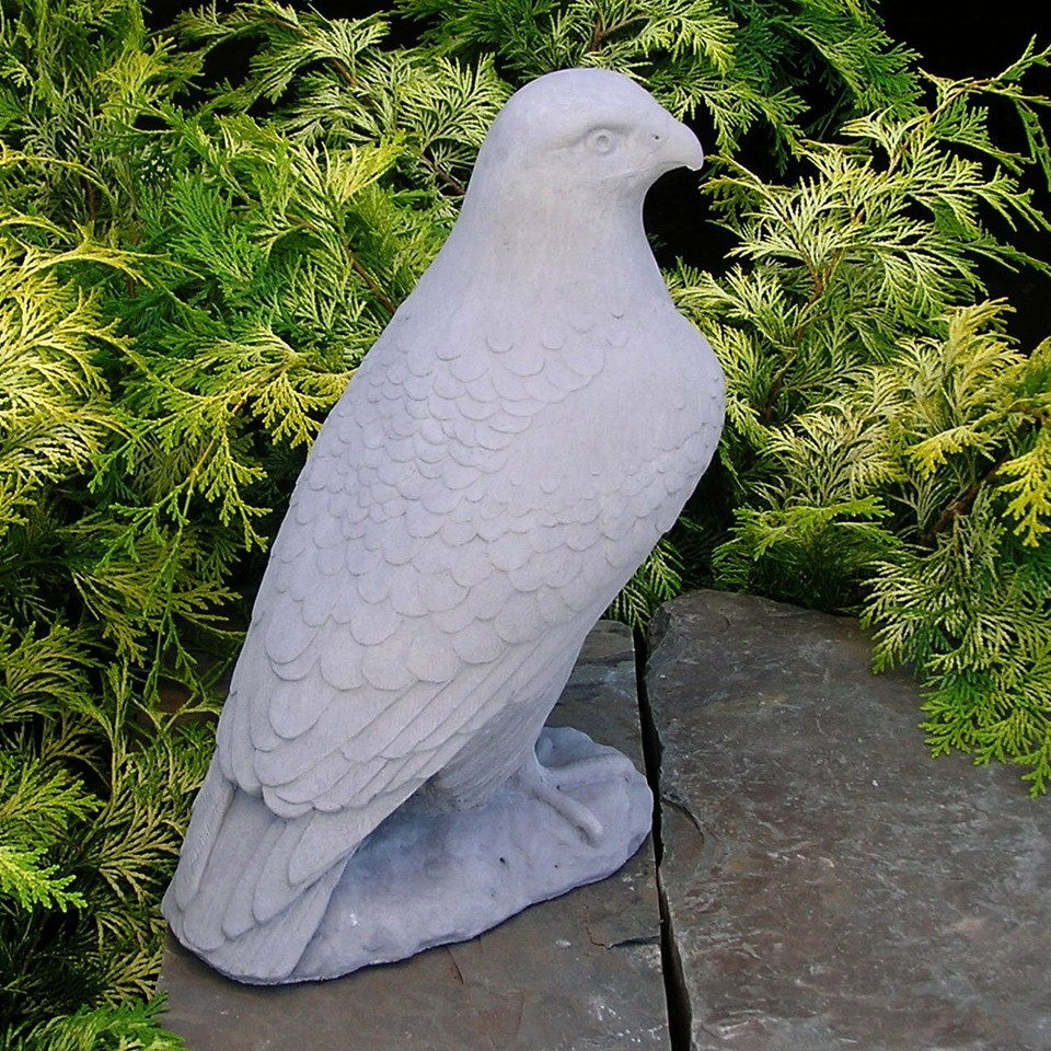Cast Stone Cement Hawk Outdoor Garden Statue | eBay
