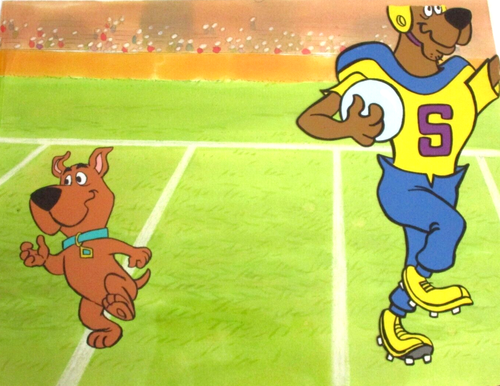 SCOOBY DOO dog FOOTBALL NFL HANNA-BARBERA 1980's ORIGINAL PRODUCTION ...