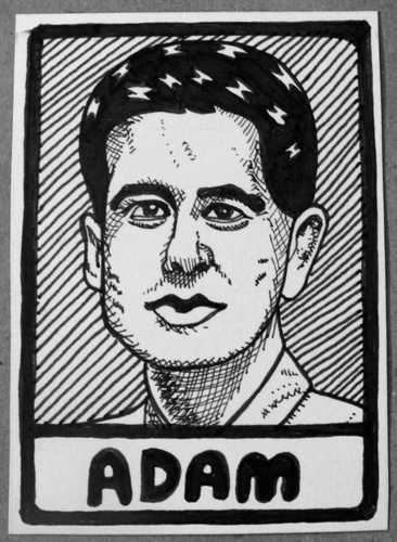 ACEO Original Drawing NEWEST NASA ASTRONAUT 4 Contemporary Folk Art ...