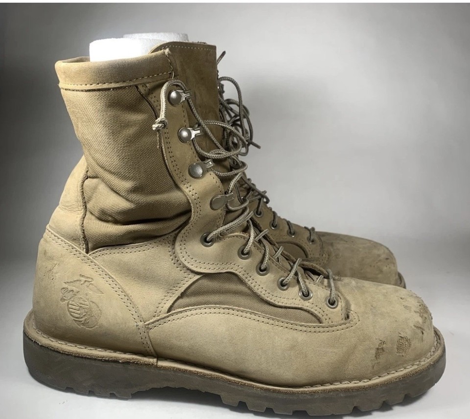 Danner USMC Issue Combat Boots Size 10.5 W Tan Tactical NOT Gore Tex ...