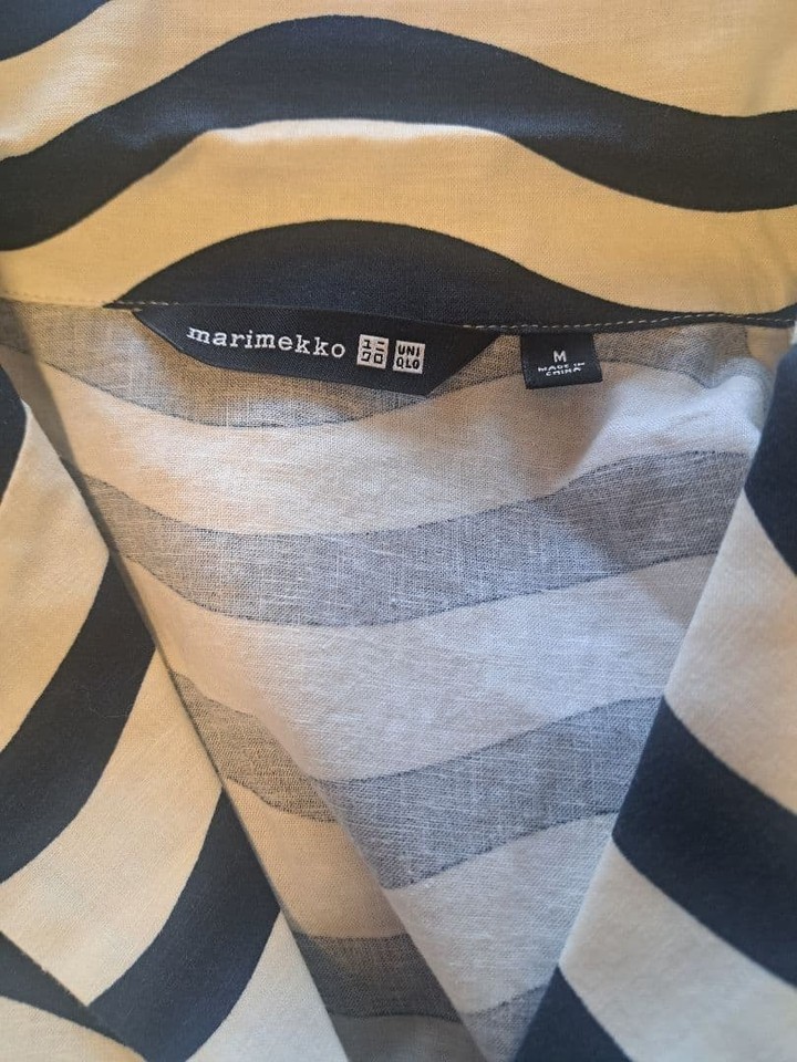Uniqlo By Marimekko Wave Pattern Short Sleeve Shirt M | eBay UK