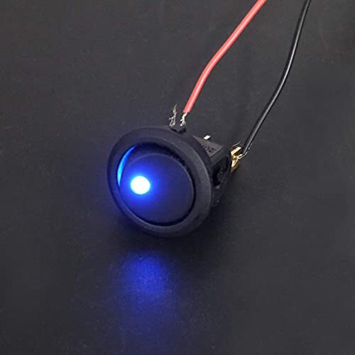 12pcs 12V Round Rocker Switch Lighted SPST Switch LED Light up Toggle ...