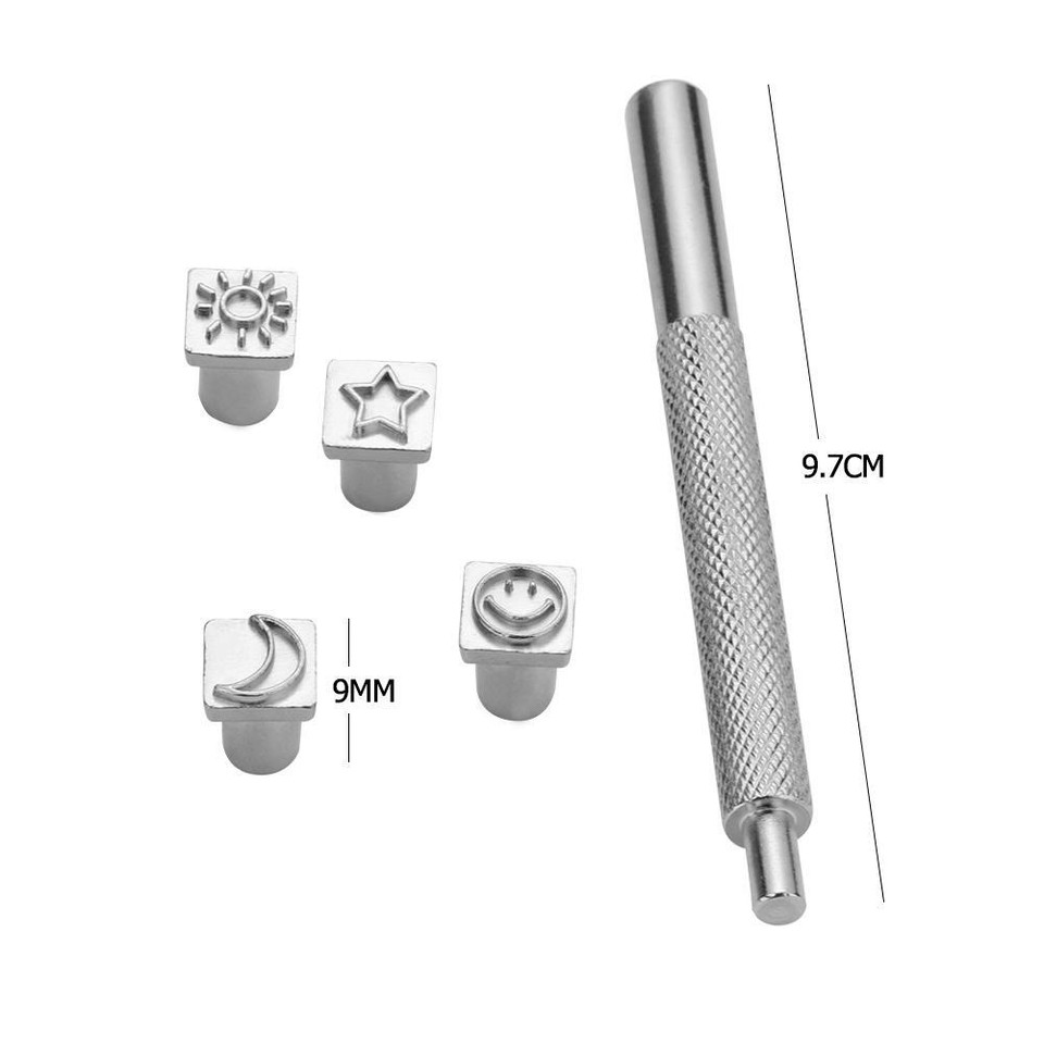 9pcs Leather Stamping Tools Different Shape Stamps Punch Set for ...