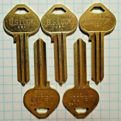 Lot of 5 US Lock Key Blanks fits Russwin 6-pin RU46 A1011D1 Locksmith ...