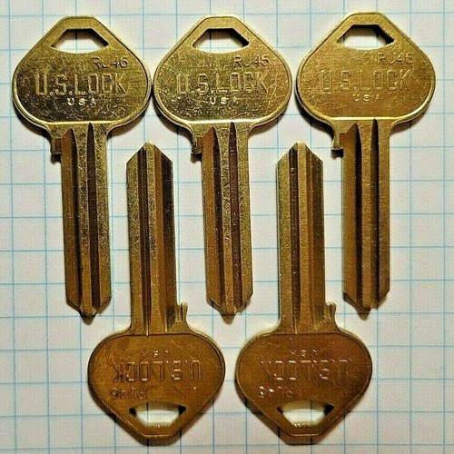 Lot of 5 US Lock Key Blanks fits Russwin 6-pin RU46 A1011D1 Locksmith ...