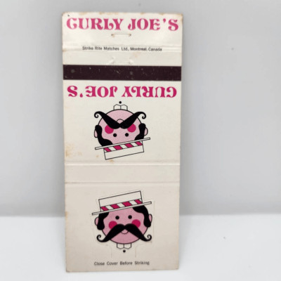 Vintage Matchcover Curly Joe's Montreal Canada | eBay