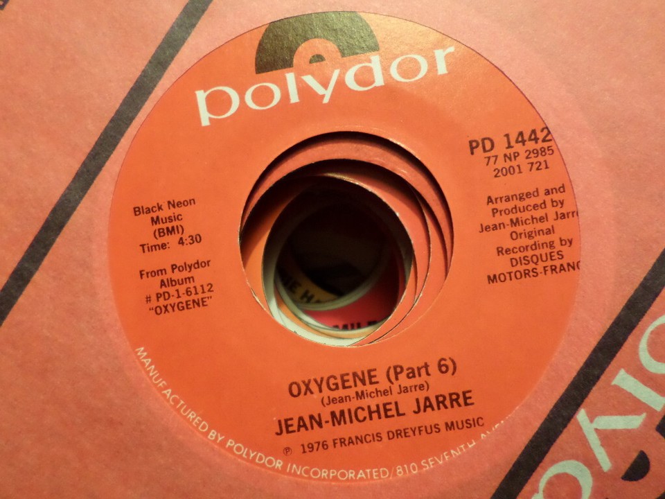 POLYDOR 45 RECORD/JEAN MICHEL JARRE/OXYGENE PART 4 PART 6/ NR MINT JAZZ ...