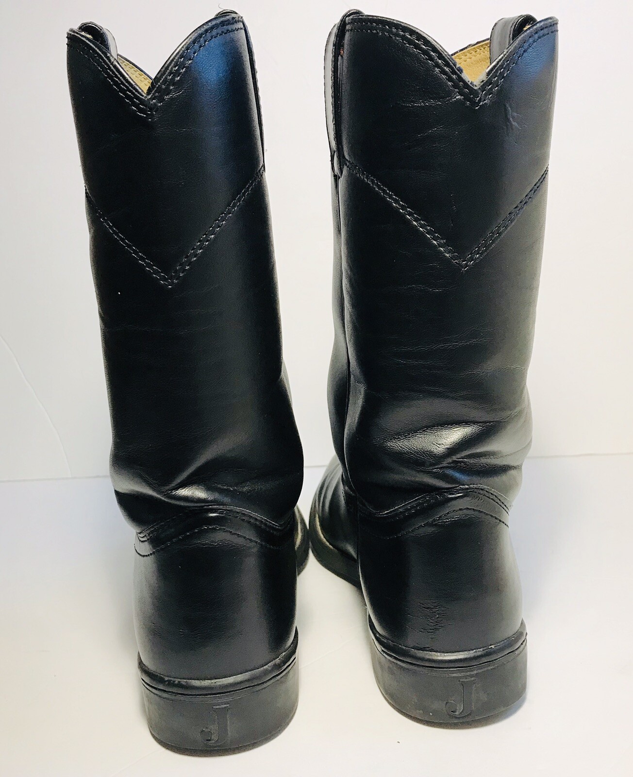 JUSTIN BASICS MENS BOOTS SZ 9B BLACK BOOTS JBL3000… - Gem