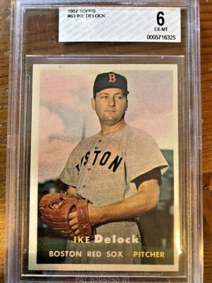 1957 Topps Baseball Card #63 Ike Delock BVG 6 | eBay