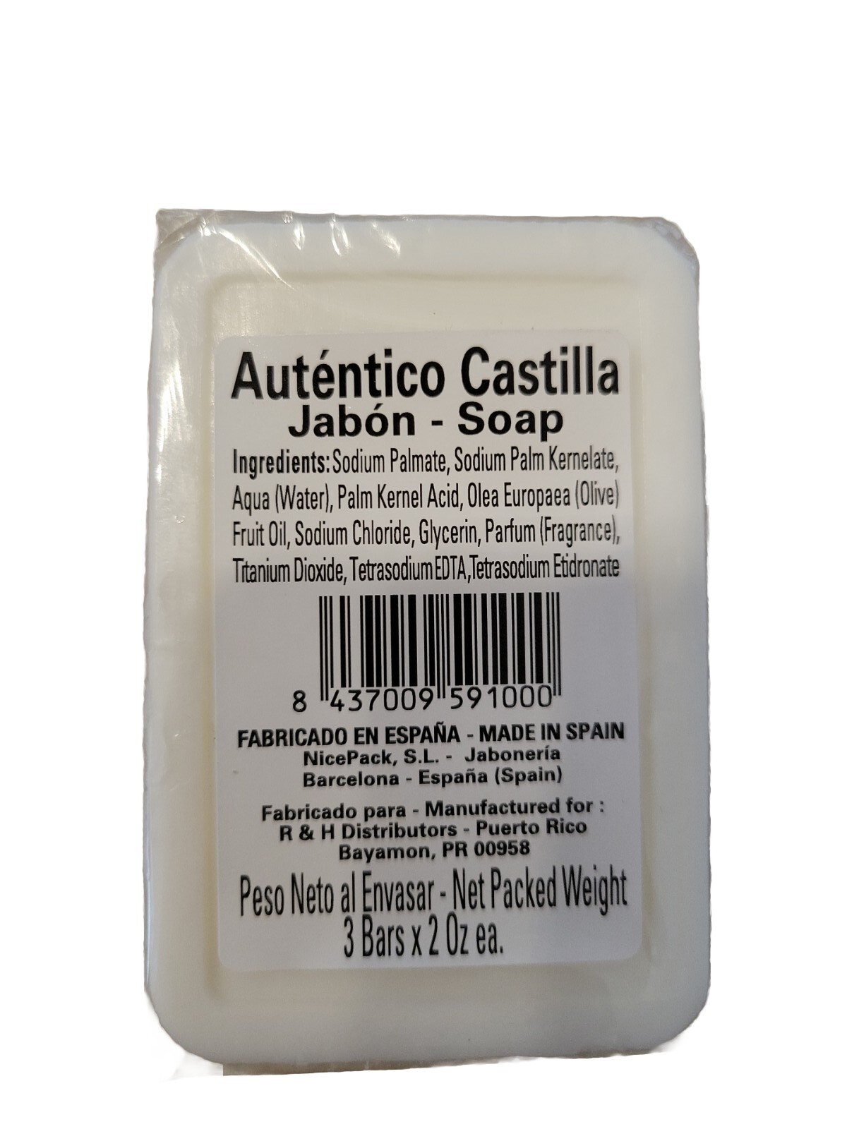 Original Jabon Castilla Castile Vegetal Oil Soap Bars Made in Spain 6 ...