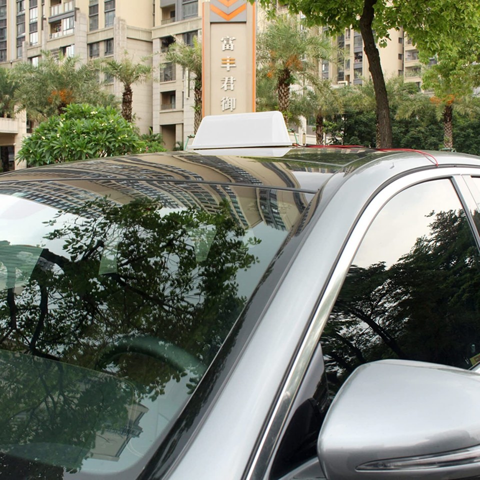 12V LED Magnetic Car Roof Taxi Top Sign Car Top Light Waterproof White ...