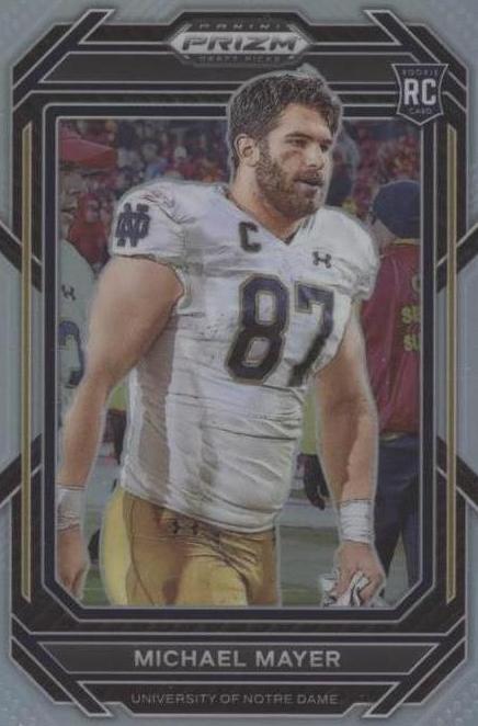 2023 Panini Prizm Draft Picks - Variation Michael Mayer #155 Silver ...