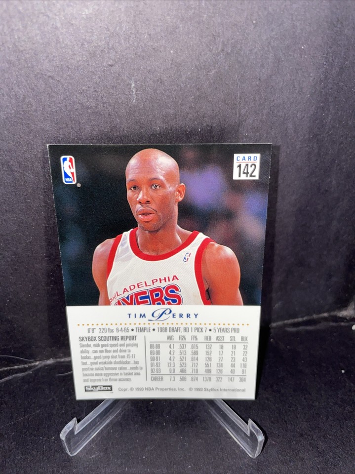 1993-94 SkyBox Tim Perry Philadelphia 76ers #142 | eBay