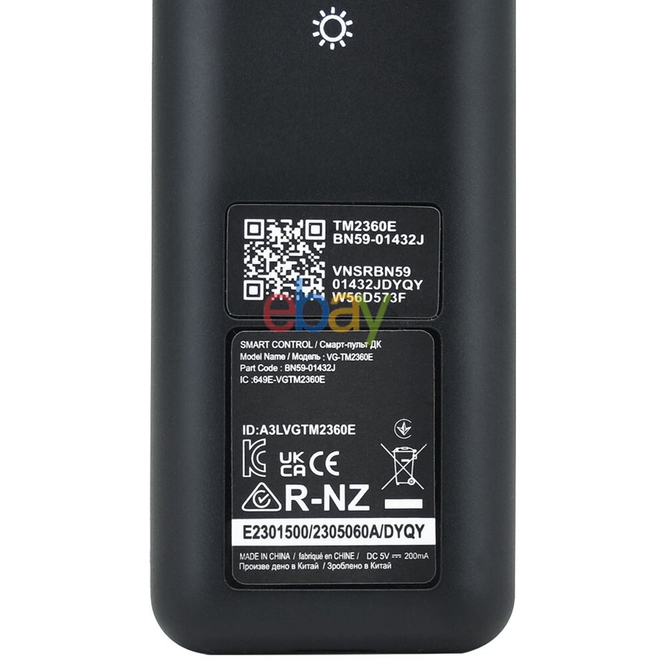 New BN59-01432J TM2360E Solar Cell Voice Remote For 2023 Samsung TV ...