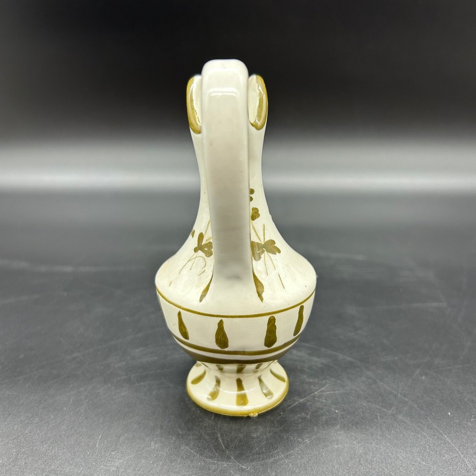 Vtg French Faience Pottery Mini Ewer Garnier Enghein Hand Painted ...