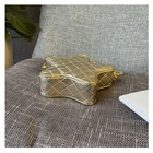 Quilted Lambskin Leather Star Shaped Purse w/ Chain Clutch Fashion ...