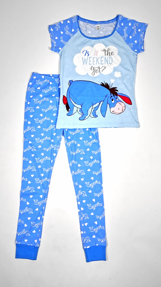 Disney Eeyore Pajamas Disney Eeyore Butterfly T Shirt Gray & Black