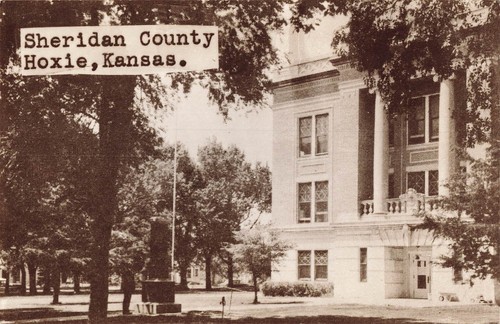 RPPC Sheridan County Courthouse Hoxie Kansas Real Photo Postcard | eBay