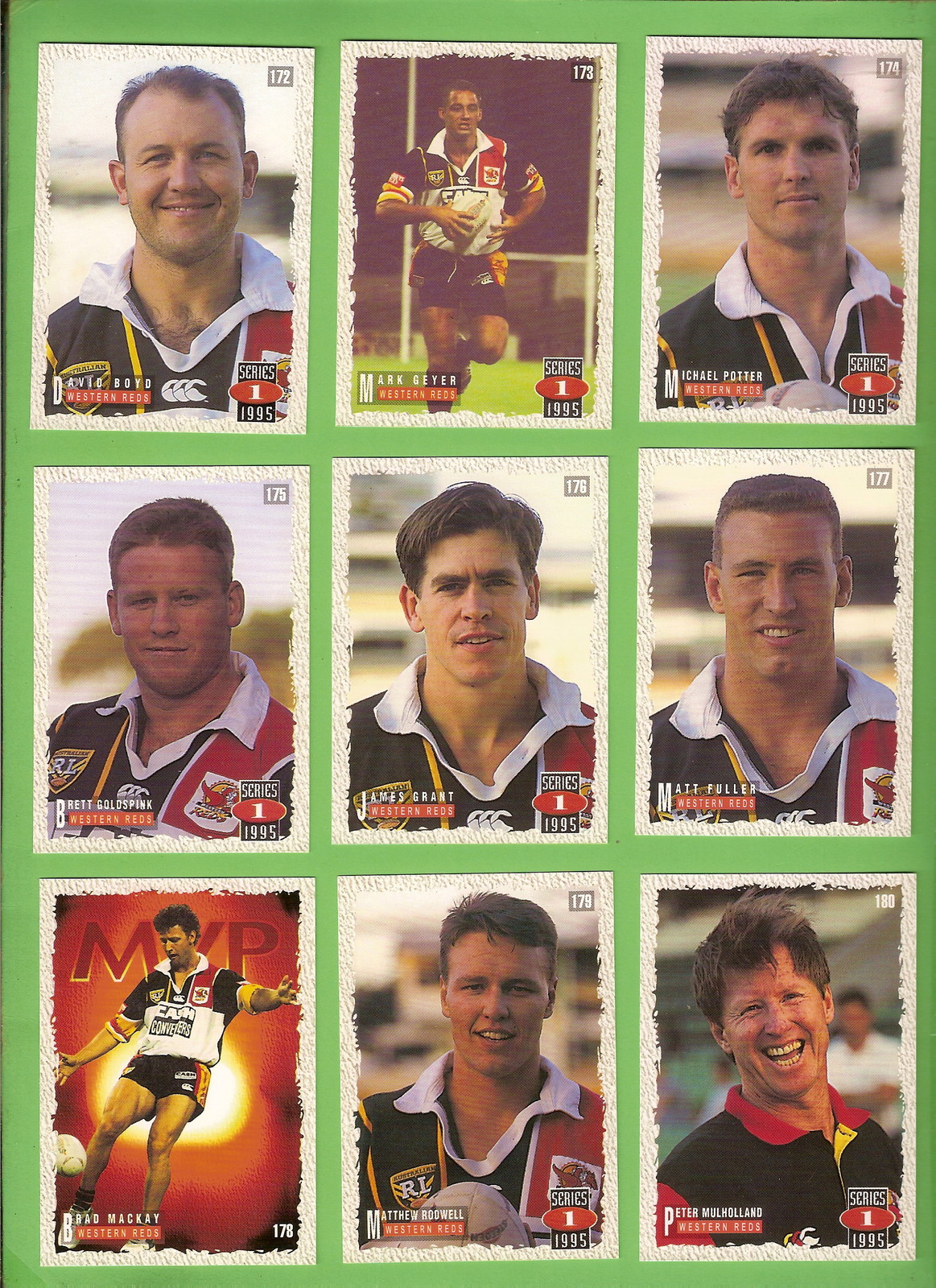 1995 SERIES 1 PERTH WESTERN REDS RUGBY LEAGUE CARDS | eBay