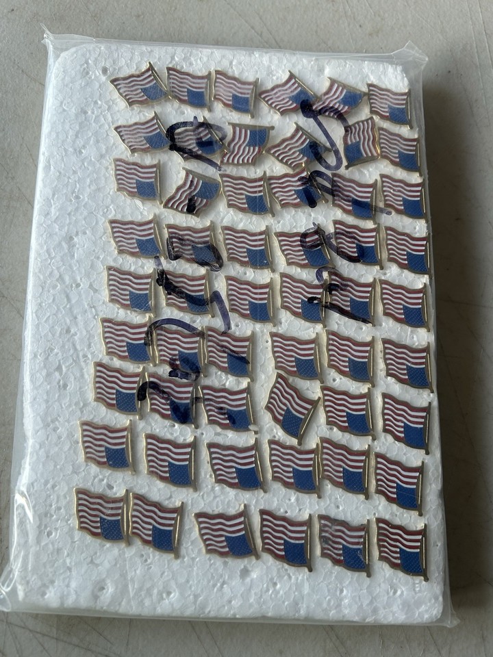 AMERICAN FLAG LAPEL PINS 0.75" United States USA Hat Tie Tack Pins 108 ...