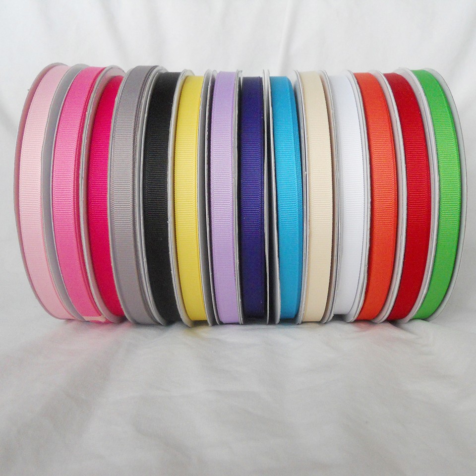 Solid Grosgrain Ribbon, 3/8-inch, 50-yard | eBay