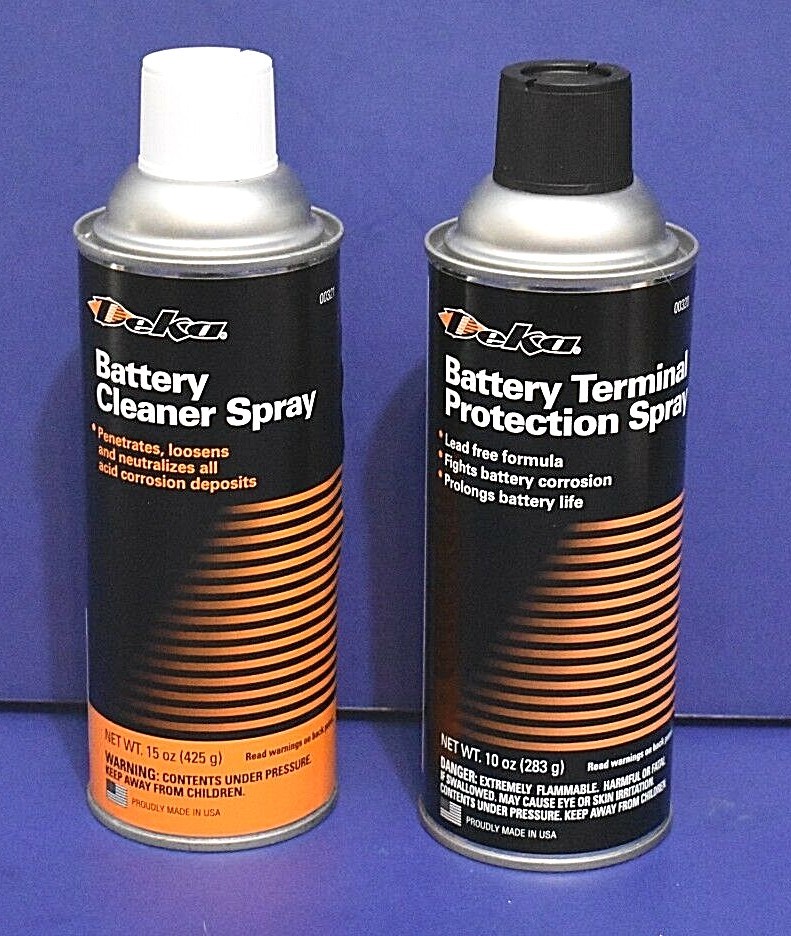Battery Terminal Protection Spray 10 oz & Battery Cleaner Spray 15 oz ...