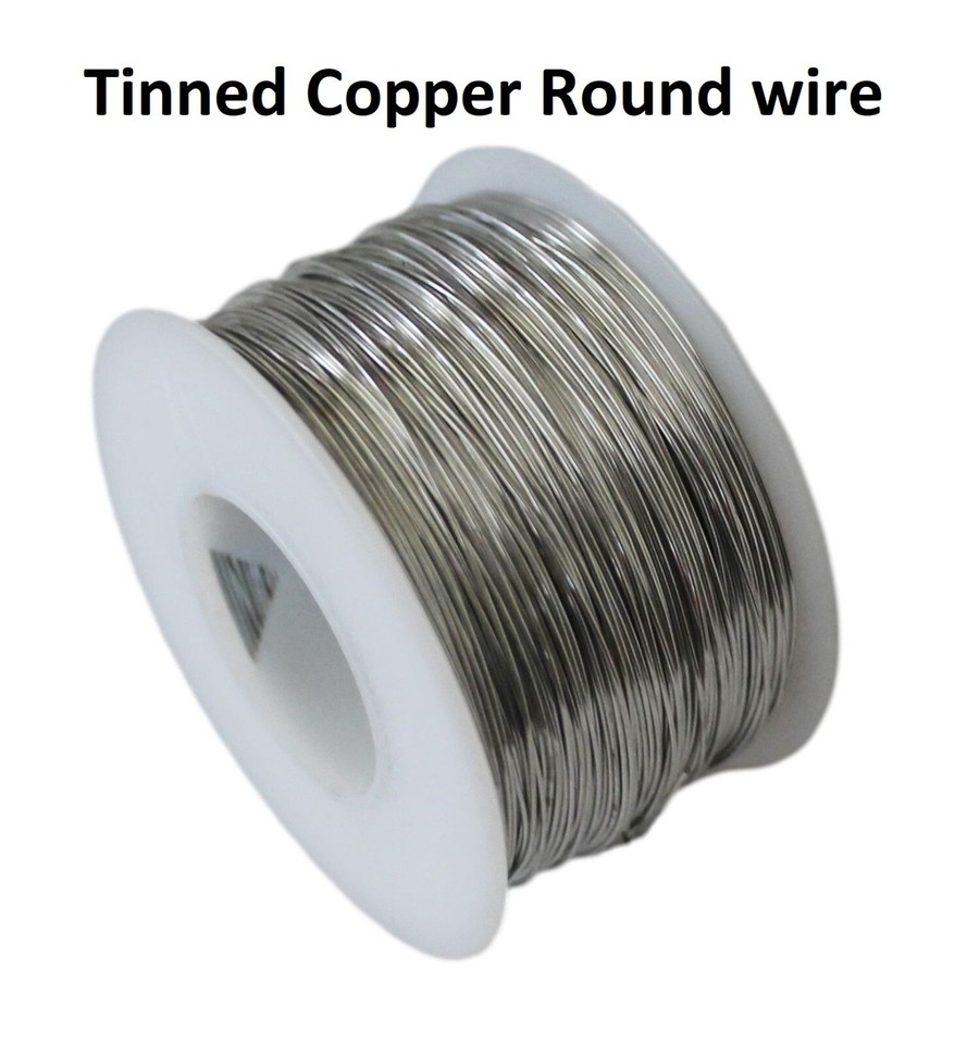 22 Ga Tinned Copper Round Buss Bar Wire- Bare Copper Tin plated ...