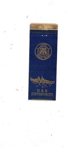 Vintage Matchcover USS Pittsburgh United States Navy | eBay