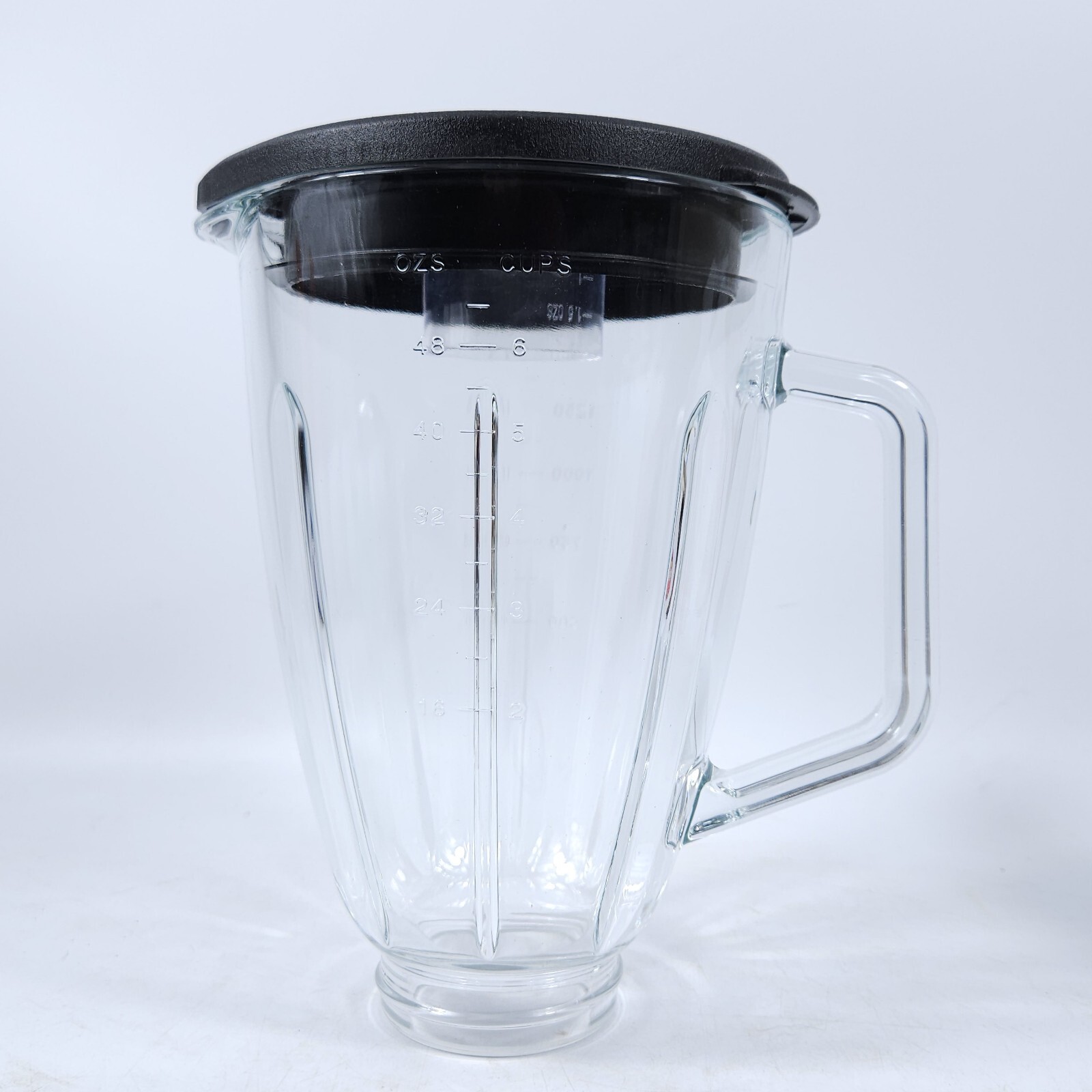 6-Cup 48 oz Round Glass Blender Jar and Lid 3310-656 for Hamilton Beach ...