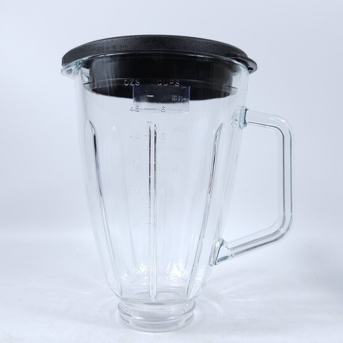 6-Cup 48 oz Round Glass Blender Jar and Lid 3310-656 for Hamilton Beach ...