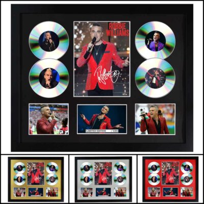 Robbie Williams Signed Framed Memorabilia Limited Edition 4CD | eBay ...