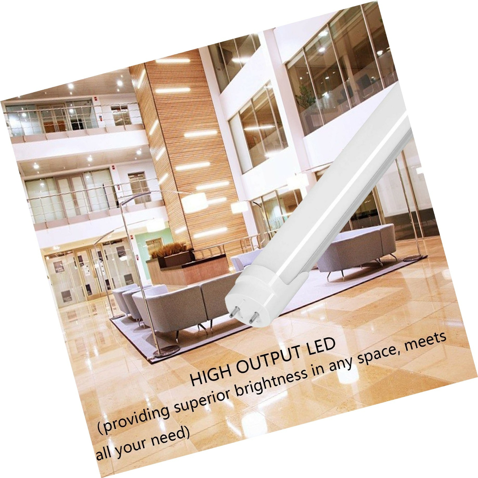 25 Pack Single-End Power T8 LED Bulbs 4 ft Tube 6000K Cool White 22W ...