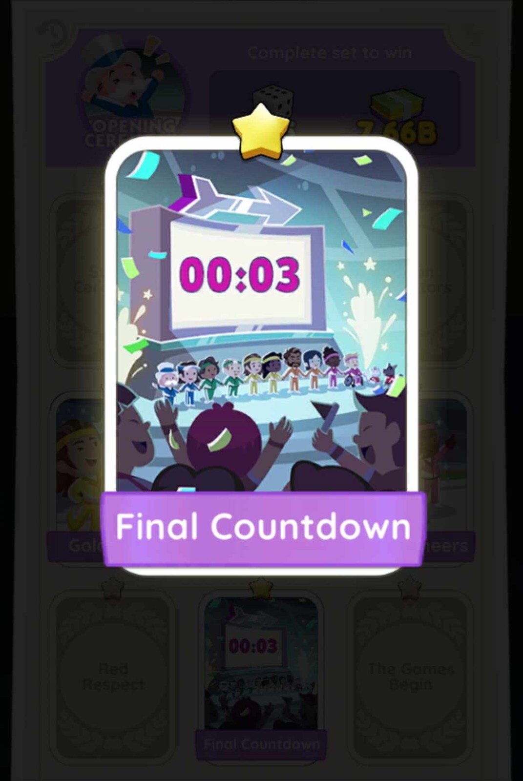 Monopoly Go - 1 Star Card 🌟 - Set 1 Final Countdown | eBay