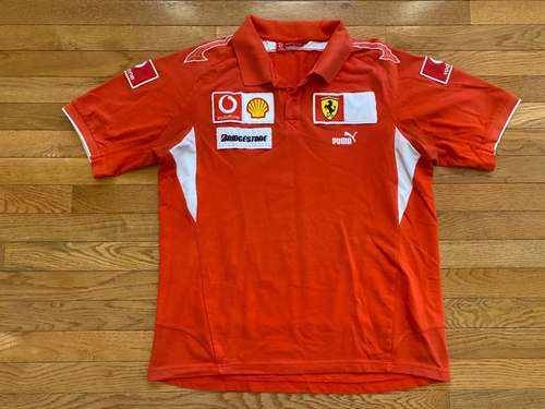 Scideria Ferrari Puma Polo Shirt Men's Size XL Red Santander Shell ...